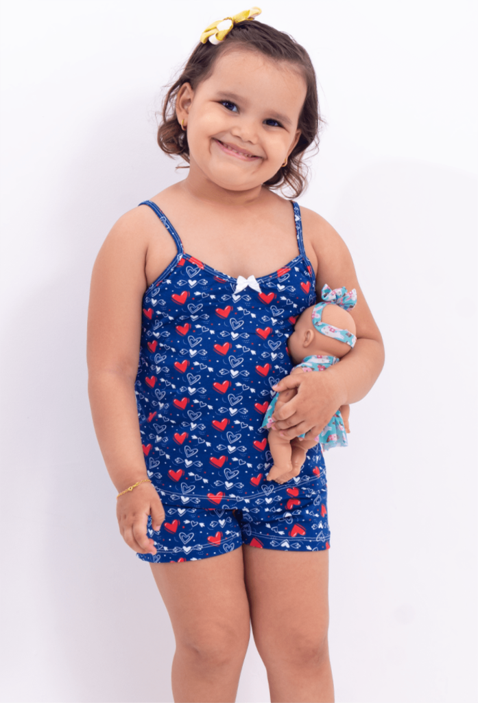 Short Doll Poliester Infantil - Carval Moda Intima